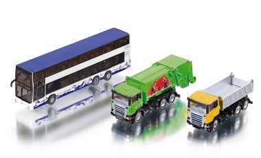 Siku - City set, autobus, sklápěčka a popelářské auto - Hračky Domino